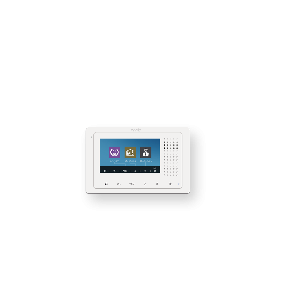 KIT200 - Monitor PRO70 + Posto externo com Câmara 170º, Acesso por ...